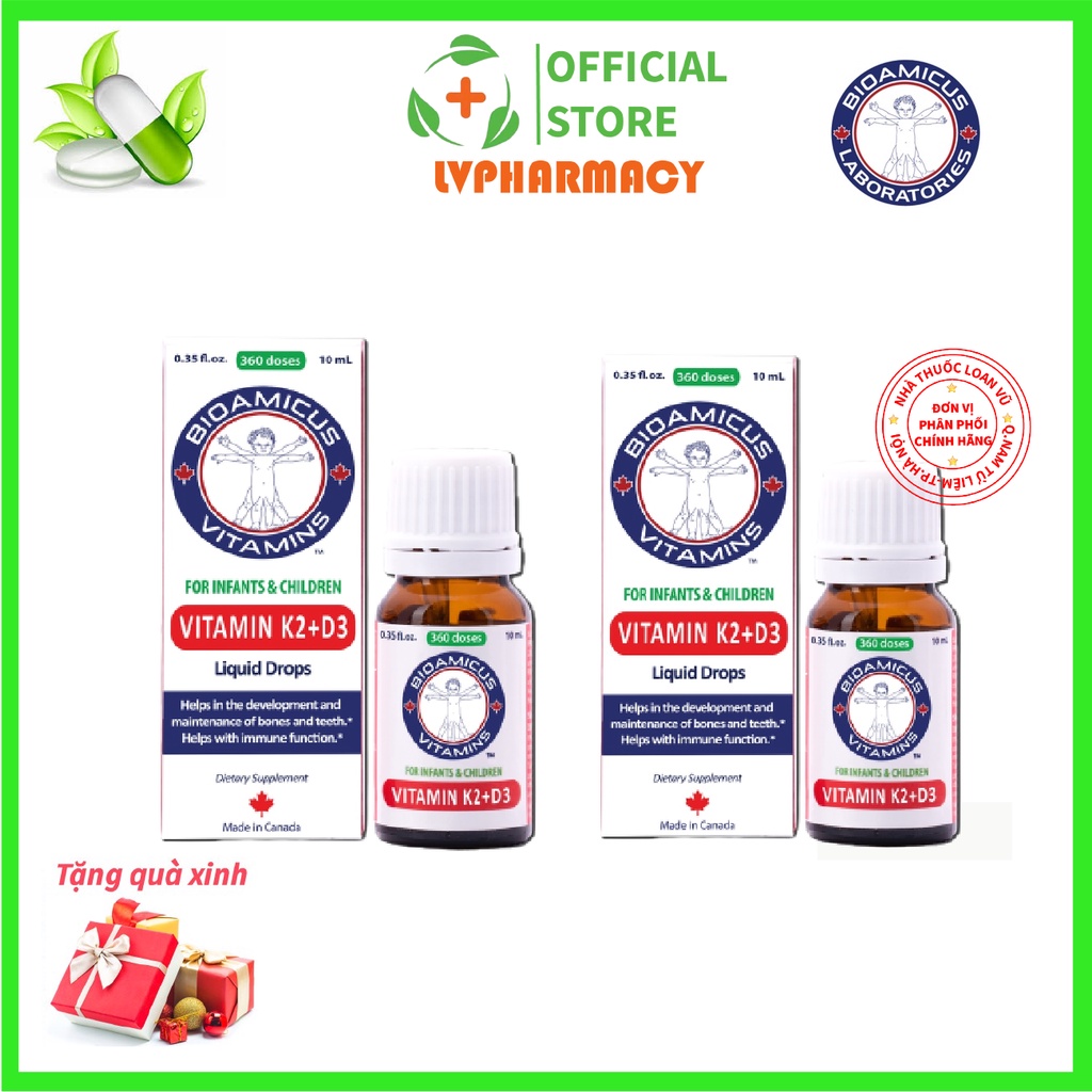 Bioamicus Vitamin D3K2 MK7 Bao Kép 10ml | Shopee Việt Nam