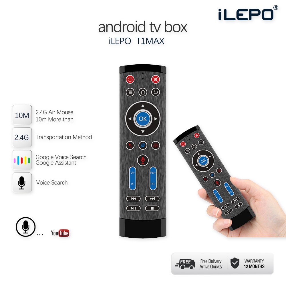 Remote chuột bay điều khiển bằng giọng nói sử dụng cho tv box T1 MAX ...