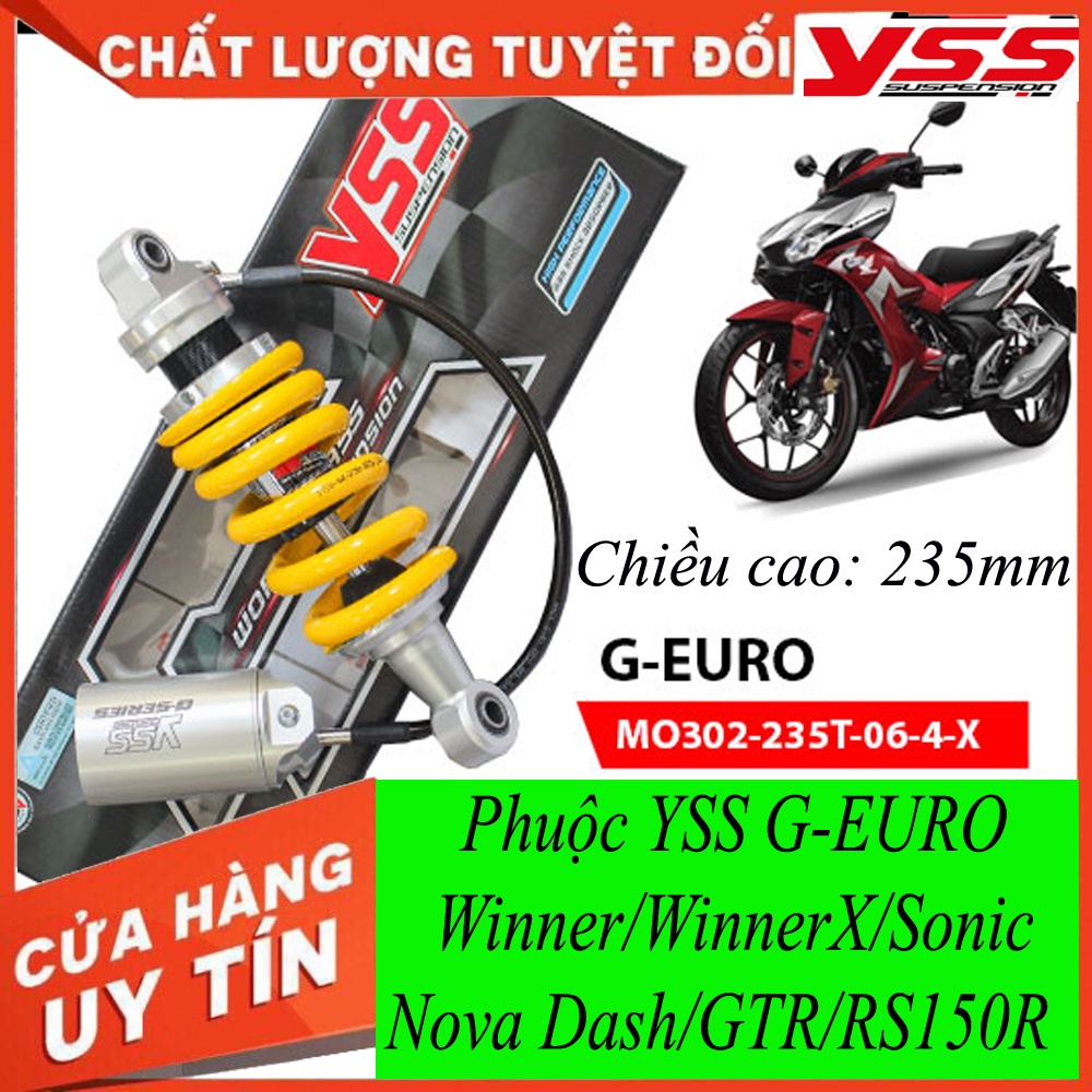 Phuộc YSS Thái Lan xe Winner/WinnerX/Sonic/Nova Dash/GTR/RS150R G-EURO (Vàng) | Shopee Việt Nam