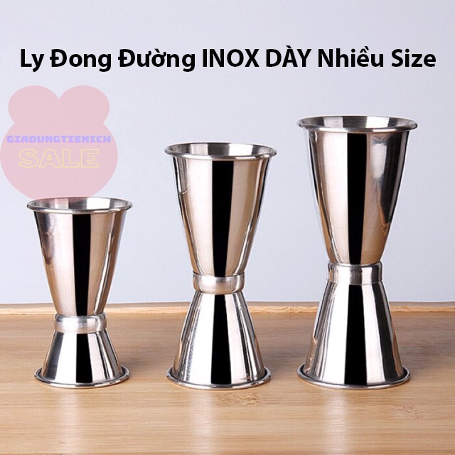Ly Đong Đường Jigger Inox 2 đầu 10/20CC - Jigger Inox 20/40CC - Ly Đinh ...