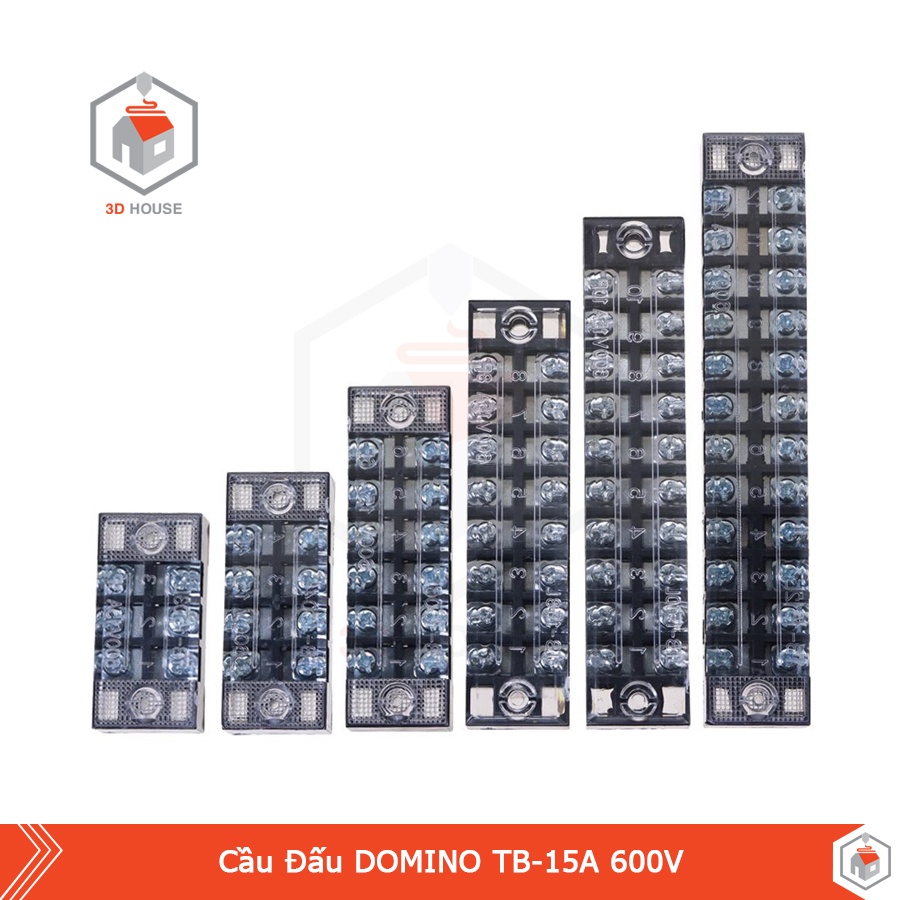 Cầu Đấu Dây Điện Domino TB-15A 600V 4/6/8/10/12P | Shopee Việt Nam