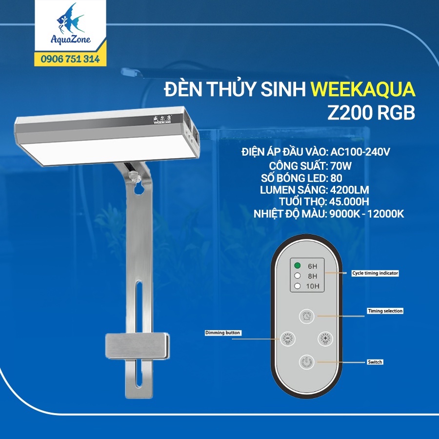 Đèn thủy sinh Week Aqua Z200 RGB | Shopee Việt Nam
