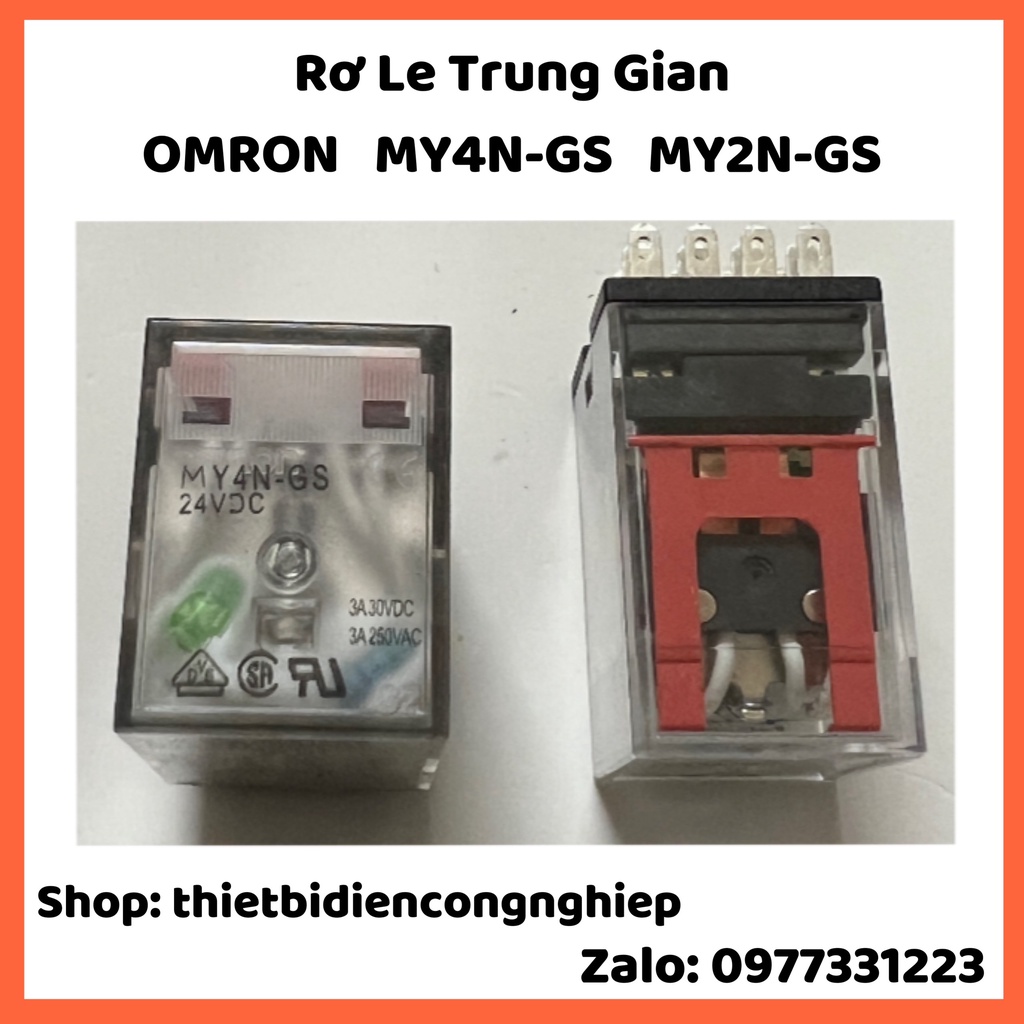 Rơ Le Trung Gian OMRON, Relay Trung Gian OMRON MY4N-GS MY2N-GS 24VDC, 220VAC, 380VAC | Shopee ...