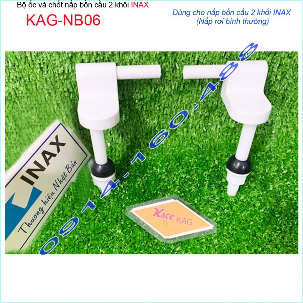 Ốc chốt nhựa KAG-NB06 dùng cho nắp bàn cầu Inax, bộ ốc chốt cho nắp KHÔNG RƠI ÊM bồn cầu Inax ...