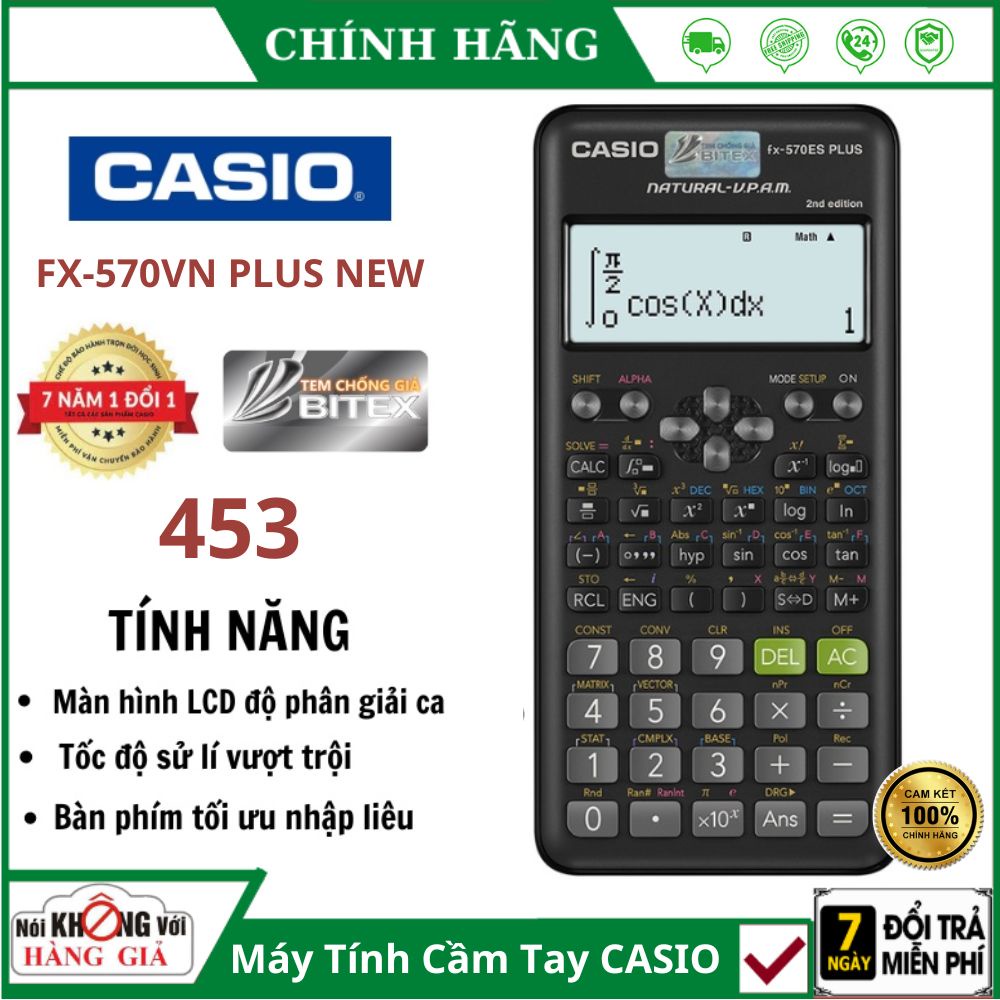 Máy Tính Casio FX 570VN Plus New 2nd edition dành cho học sinh cấp 3 ...