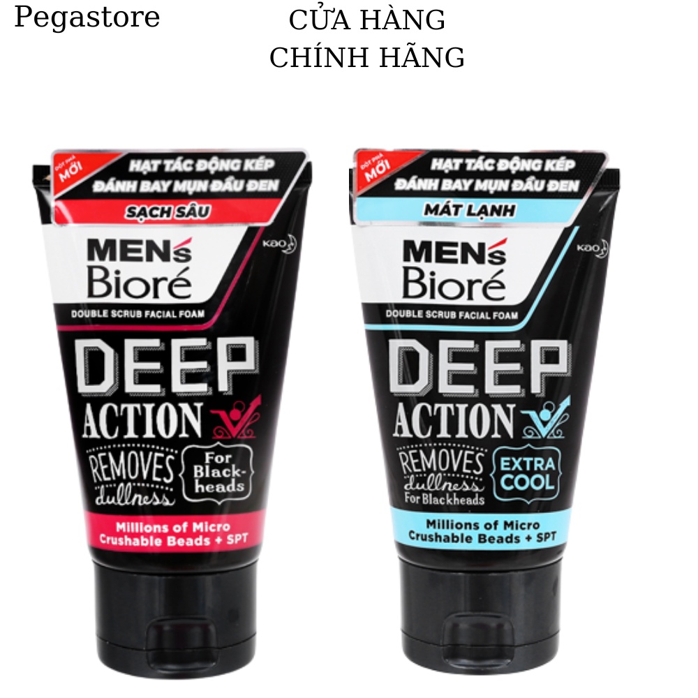 Srm Biore Men 100g- Sữa rửa mặt nam BIORE Mens Double Scrub Facial Foam ...