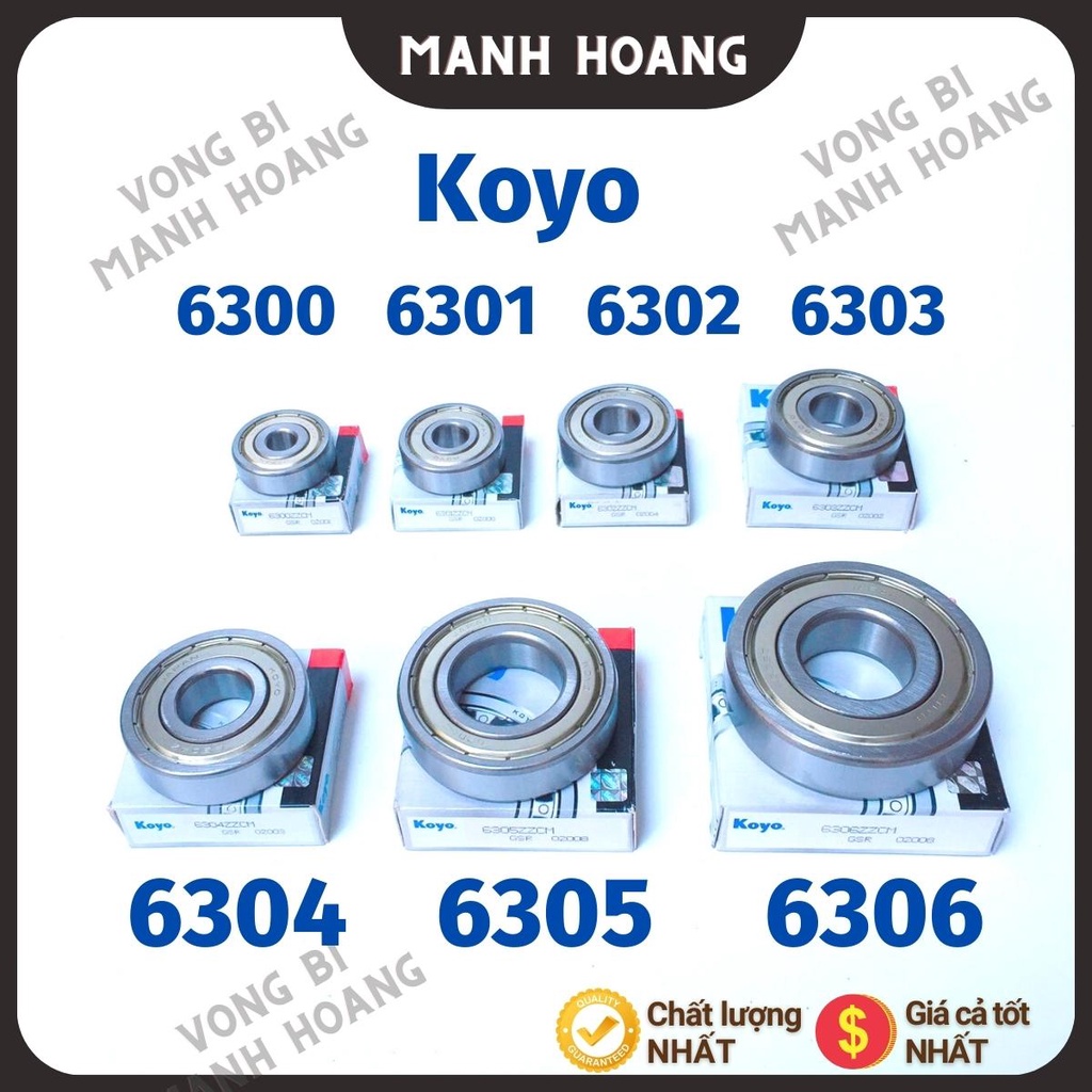 Vòng bi, bạc đạn 6300, 6301, 6302, 6303, 6304, 6305, 6306 ZZCM KOYO - hàng tốt, chất lượng cao ...