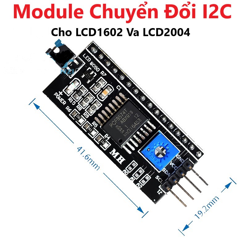 Màn hình LCD 1602 2004 5V xanh lá/xanh dương Có Đèn Nền - Kèm I2C | Shopee Việt Nam
