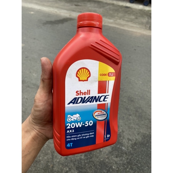 Dầu Nhớt Shell ADVANCE 4T 20W-50 1Lít cho xe gắn máy | Shopee Việt Nam