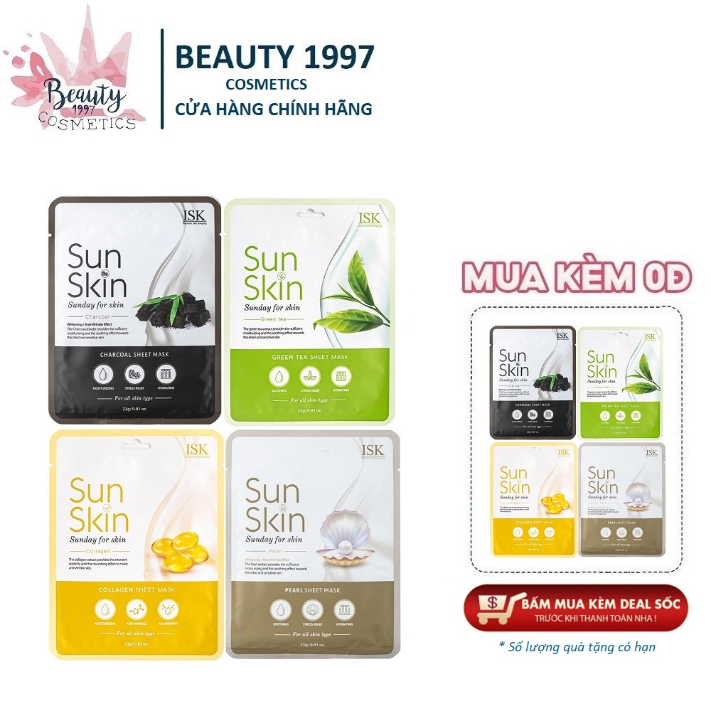 Mặt Nạ Dưỡng Ẩm, Sáng Da, Chống Lão Hóa ISK Sun Skin Mask 23g | Shopee ...