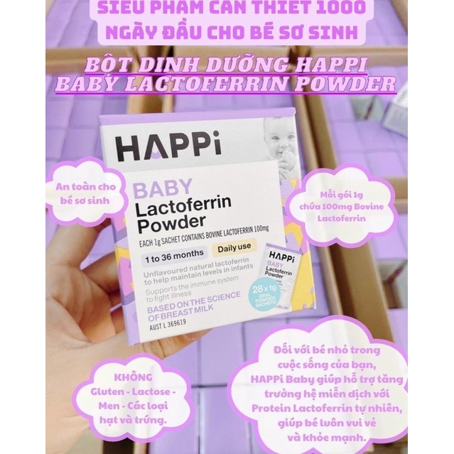 Bột Happi baby Lactoferrin Powder (hộp 28 gói) | Shopee Việt Nam