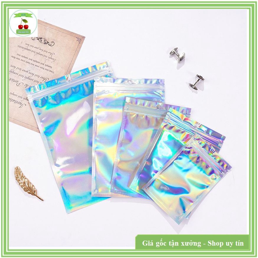 100 Túi zip Hologram lazer trẻ trung, cuốn hút giới trẻ - Túi đựng đồ ...