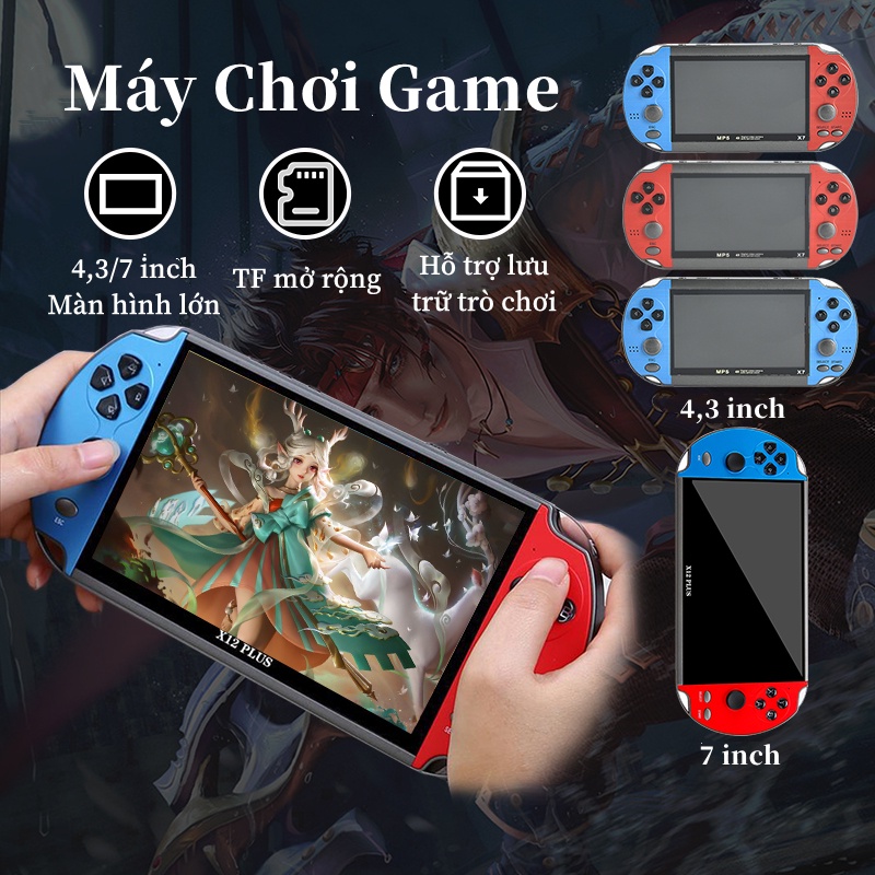 Máy Chơi Game Cầm Tay X12 PLUS/X7 - Màn Hình Khủng 7.1 inch , Bản 1000 ...