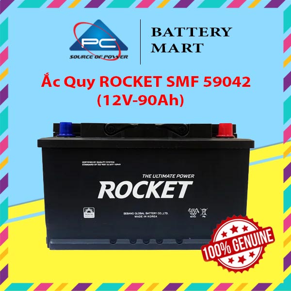 Bình Ắc Quy 12V-90Ah, Ắc Quy ROCKET SMF 59042 | Shopee Việt Nam