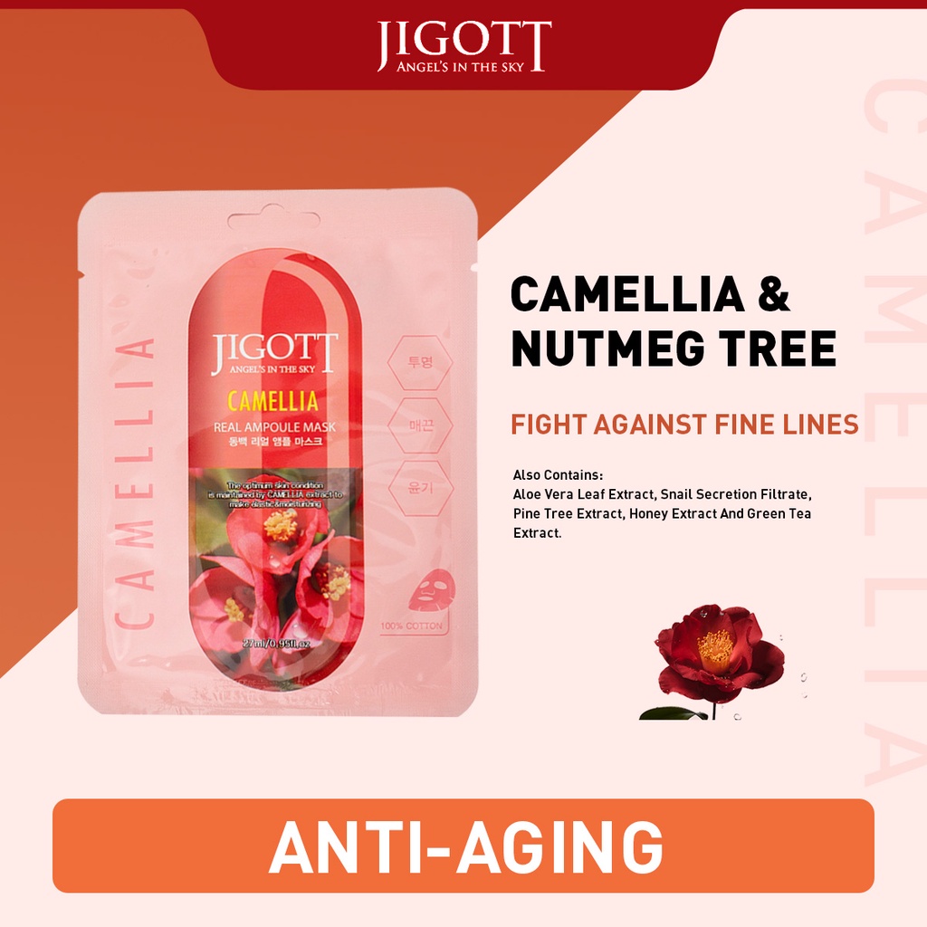 Mặt Nạ Tinh Chất Lô Hội Thiên Nhiên Cấp Ẩm Và Dưỡng Da Trắng Mịn JIGOTT Real Ampoule Sheet Mask ...