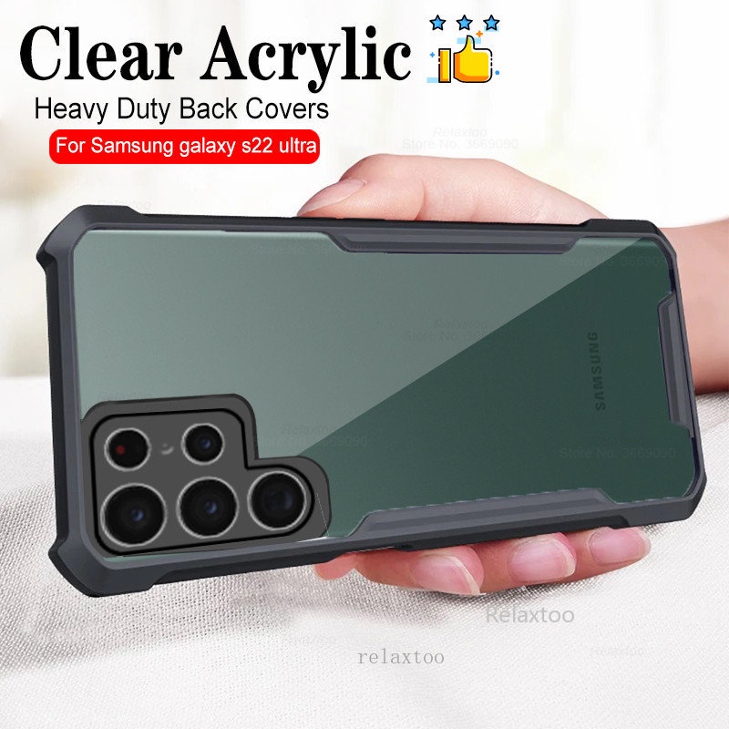 Clear Acrylic Phone Case For Samsung Galaxy S22 S21 S20 Ultra Plus FE S22+ S21+ S20+ S21FE S20FE ...