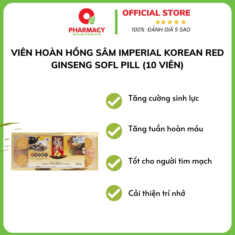 Viên hoàn hồng sâm Imperial Korean red ginseng sofl pill (10 viên ...
