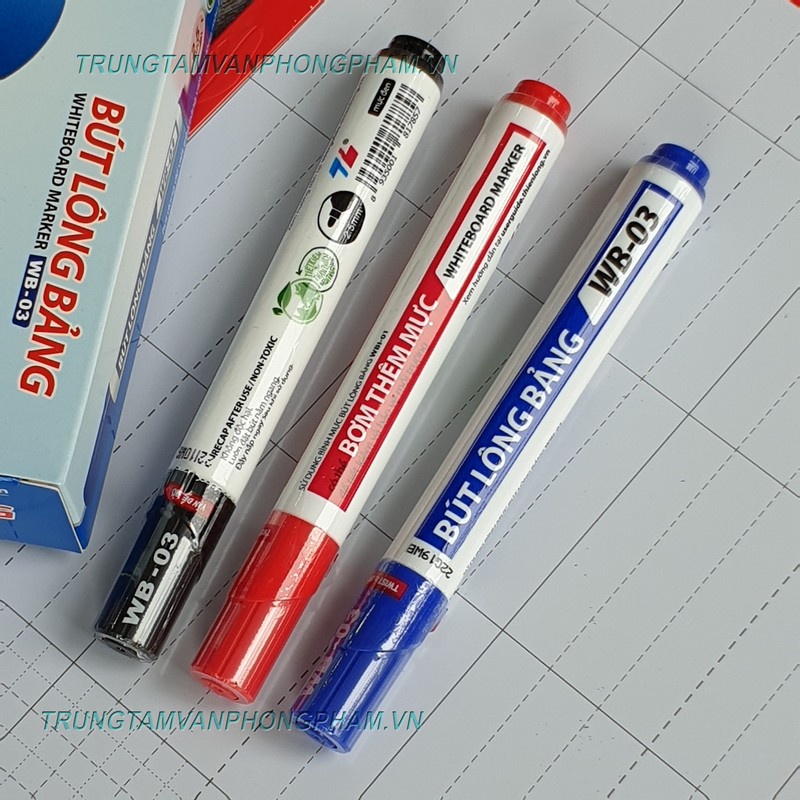 NGUYÊN HỘP 10 CÂY Bút lông bảng Thiên Long WB03 xóa được dùng viết bảng trắng WB-03 | Shopee ...