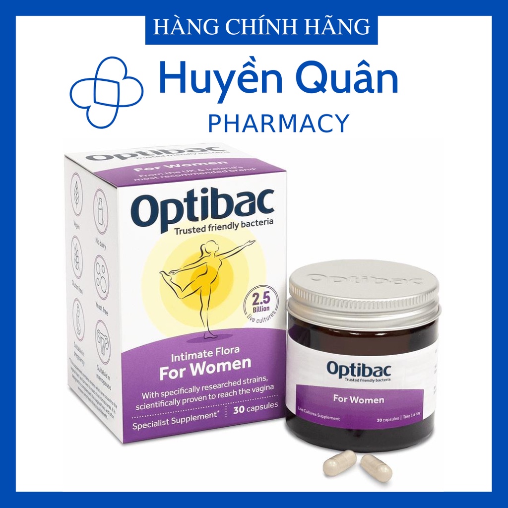 [CHÍNH HÃNG] Men vi sinh Optibac tím (Optibac For Women) - Lọ 30 viên ...