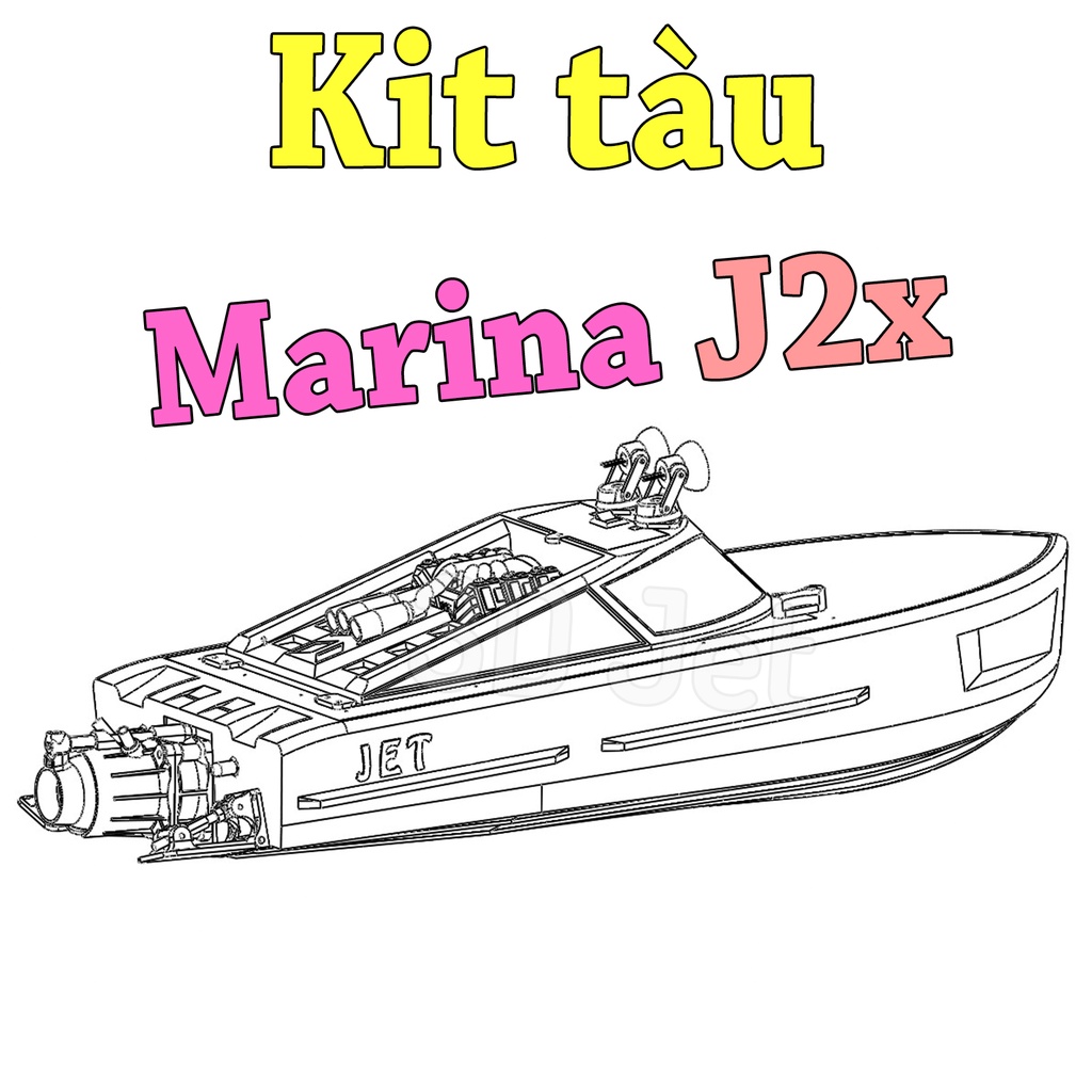 Kit Tàu Marina J2x , kit thuyền rc , kit cano rc | Shopee Việt Nam