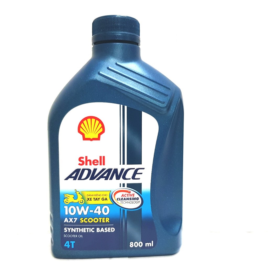 Nhớt Shell Advance AX7 Scooter 10W40 0.8L hoặc 1L (940002) (940007 ...