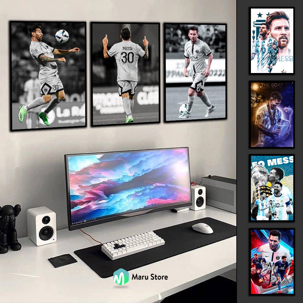 Tranh Messi Cầu Thủ Bóng Đá Chất Liệu Canvas Có Khung Composite ...