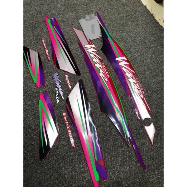 Bộ tem wave thái 100 màu đỏ đời 98 h àng nhập Thái Lan màu sắc cực đẹp ...