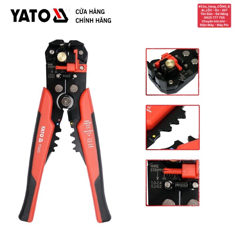 YATO-2313 kìm cắt , bấm cos , tuốt dây điện đa năng Yato Balan | Shopee ...