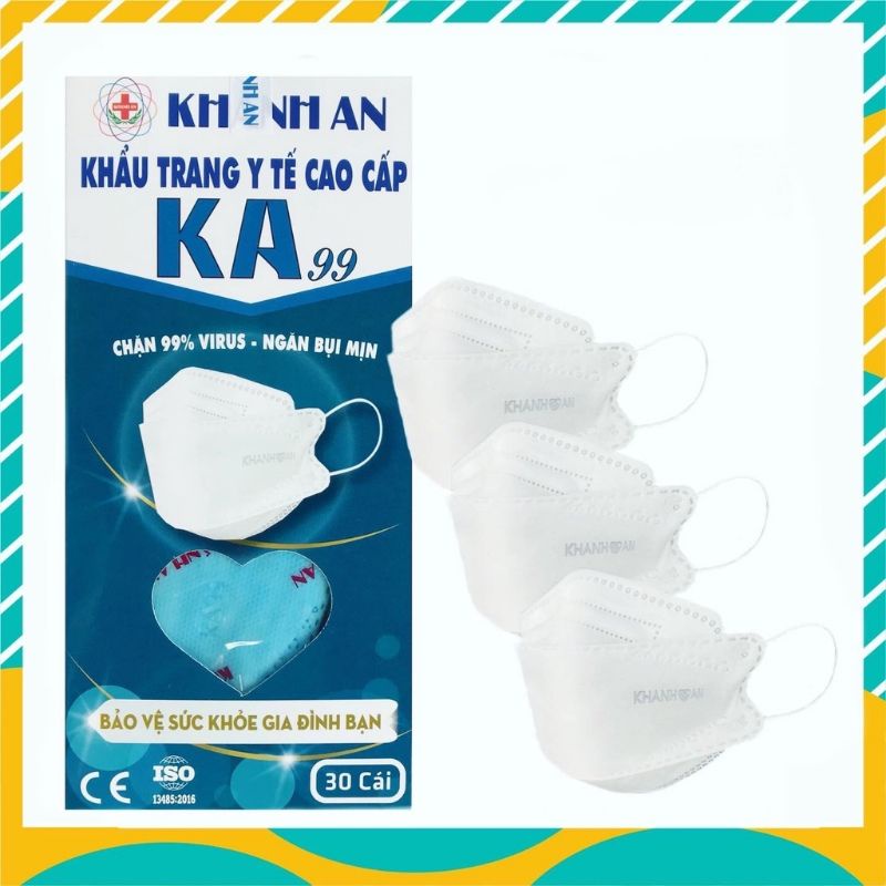 khẩu trang y tế KA99 khánh an 4Dmask(Hộp 30 cái tặng thêm 3 cái ...