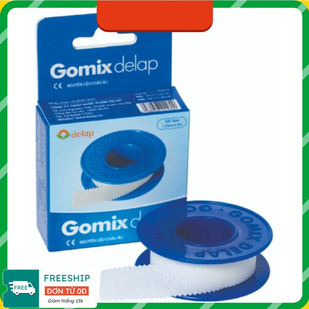 [Nhà thuốc HCM]- Băng Dính Y Tế - Gomix Delap Silk Tape - Hộp 1 cuộn | Shopee Việt Nam