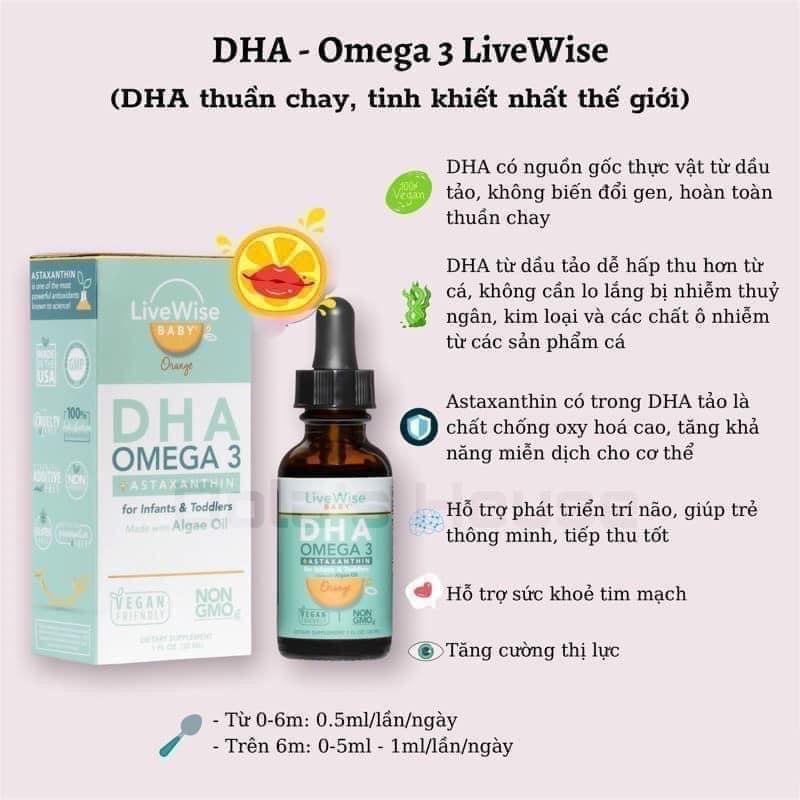 D3k2/DHA Omega3 LiveWise Baby 30ml (Chính hãng) | Shopee Việt Nam