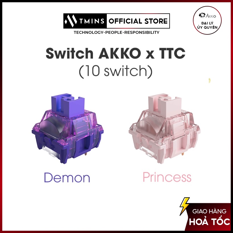 Bộ switch AKKO x TTC Switch (Demon / Princess) (10 switch) - Hàng Chính ...