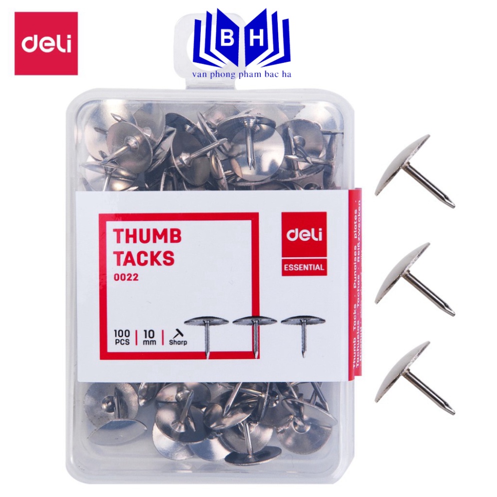 Đinh ghim/ Cây ghim giấy/ Ghim mũ inox Deli - E0022 ( 0022 ) | Shopee ...