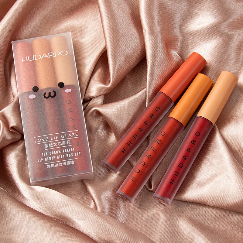 XẢ HÀNG LỖI HỘP Set Son 3c HUDAPRO son kem lì lâu trôi mềm mịn sỉ rẻ matte lipstick makeup we ...