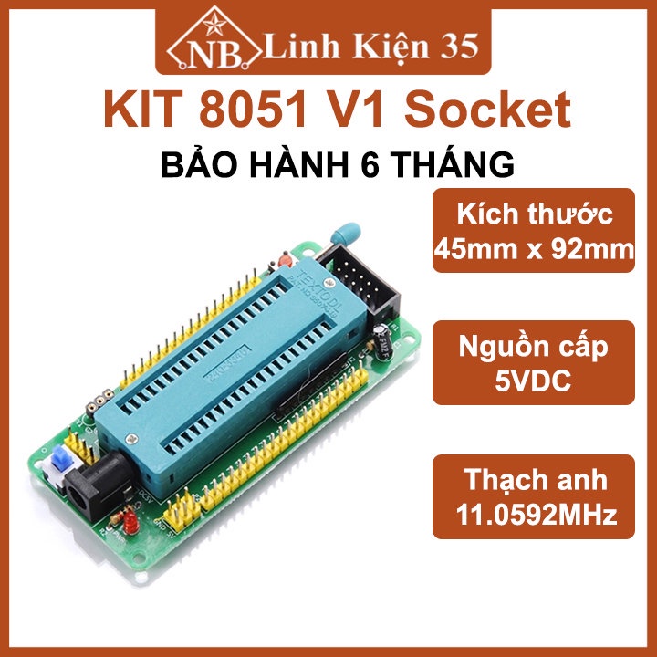 KIT 8051 V1 Socket Bao Gồm Chân Nạp ISP | Shopee Việt Nam