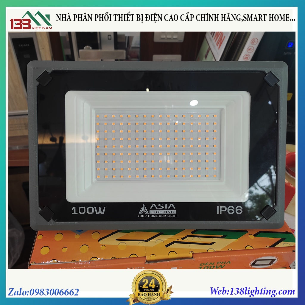 [CHÍNH HÃNG] Đèn led pha ngoài trời IP66 10W-200W ánh sáng trắng/vàng BẢO HÀNH 2 NĂM