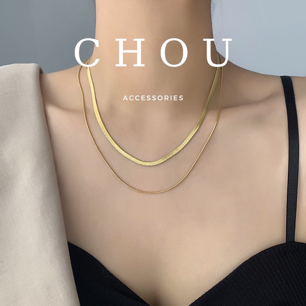 Dây Chuyền Titan 2 Lớp Hàn Quốc | CHOU ACCESSORIES | | Shopee Việt Nam