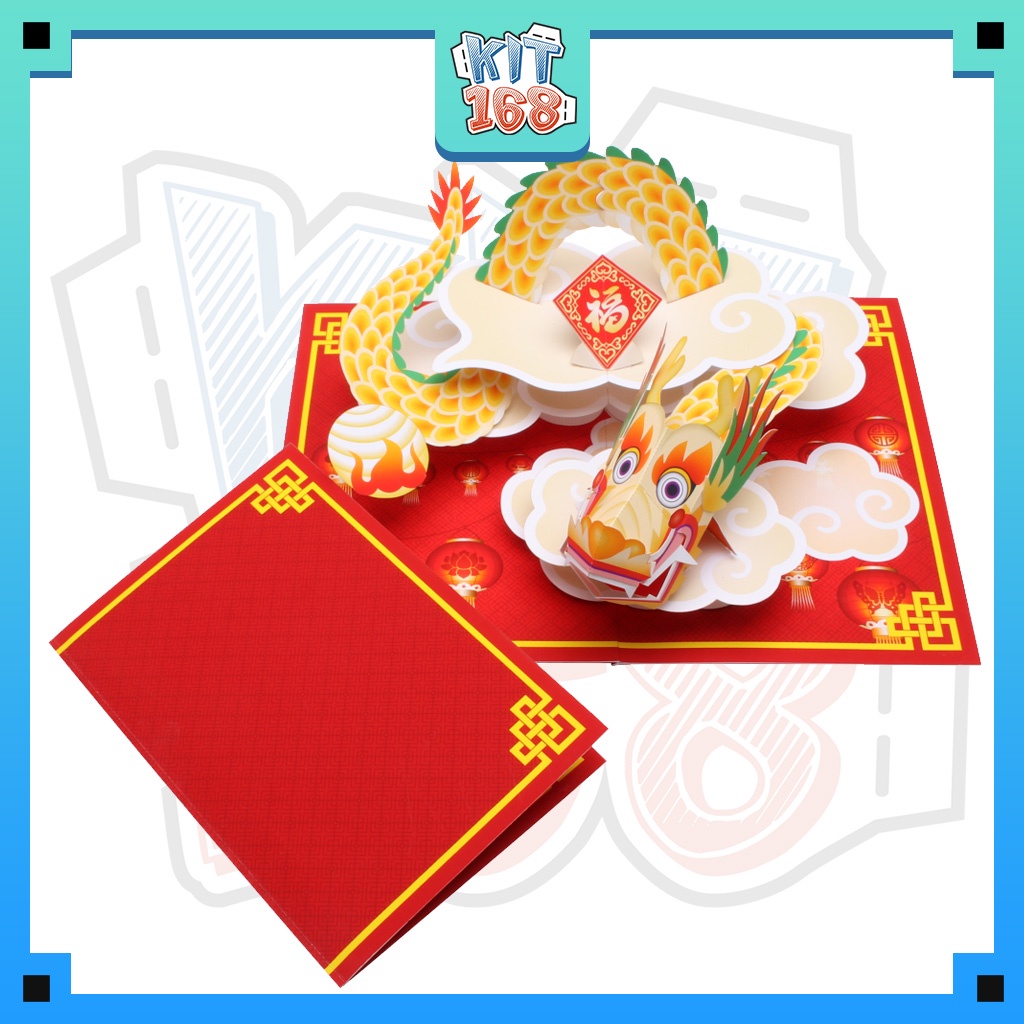 Mô hình giấy Lễ hội thiệp Tết con Rồng | Shopee Việt Nam