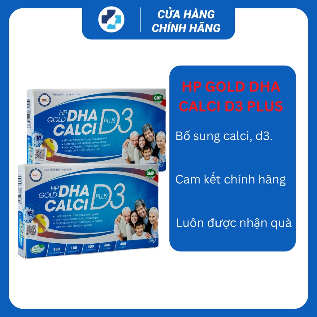Canxi DHA CALCI D3 PLUS viên uống bổ sung canxi, vitamin d3 cho xương chắc khoẻ (30 viên ...