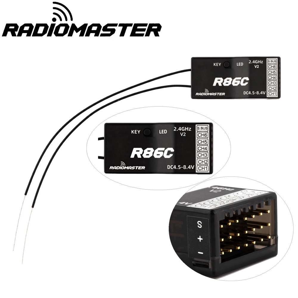 Máy Bay Điều Khiển Từ Xa Radiomaster R81 R84 R86 R86C R88 V2 4.5-6V 2 ...