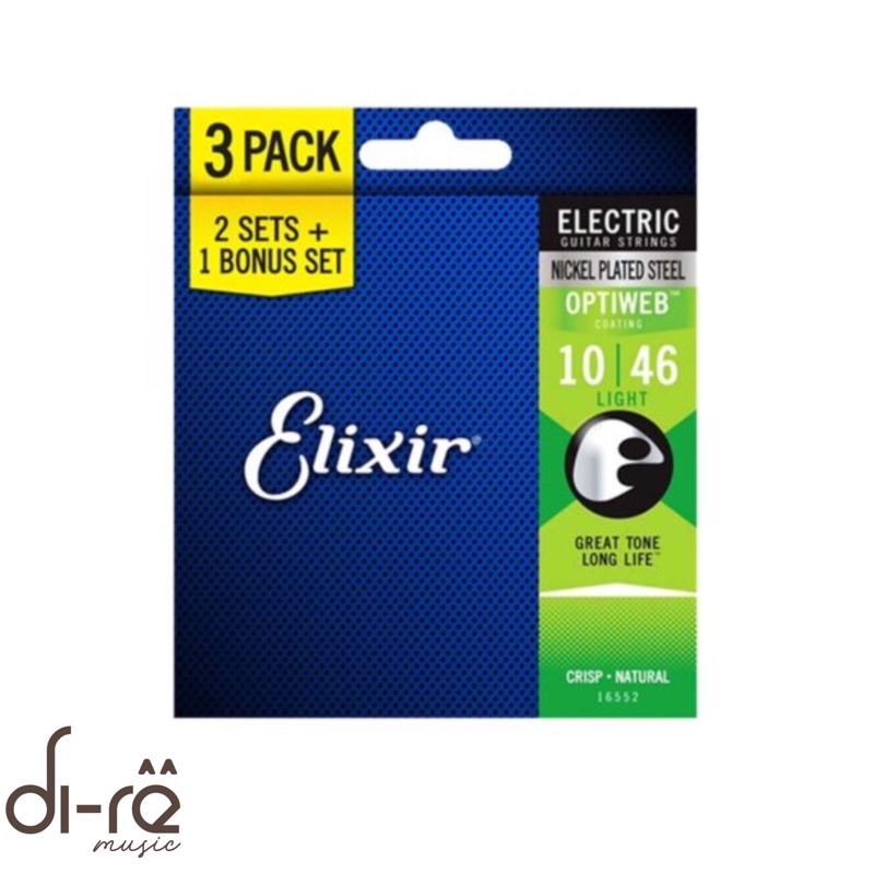 Dây Đàn Điện Elixir Optiweb pack 3 bộ Cỡ 10-46 chính hãng | Shopee Việt Nam