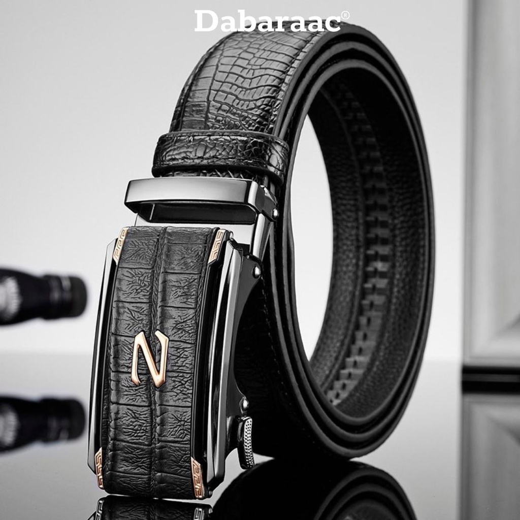 Thắt lưng nam Dabaraac chữ Z da vân cá sấu, khóa kim loại tự động sang trọng lịch lãm TL44 ...