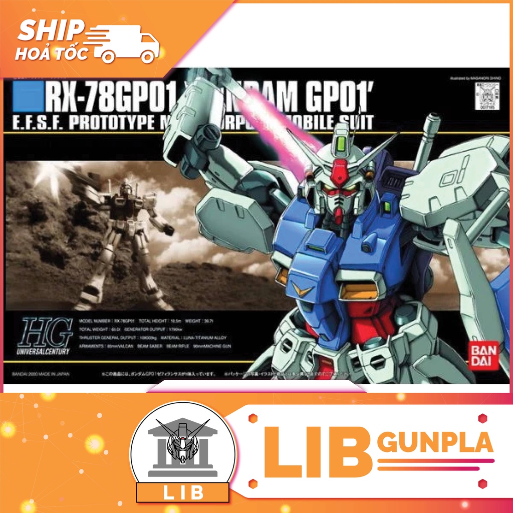 Mô hình lắp ráp Gundam HG UC Gundam GP01 Zephyranthes | Shopee Việt Nam