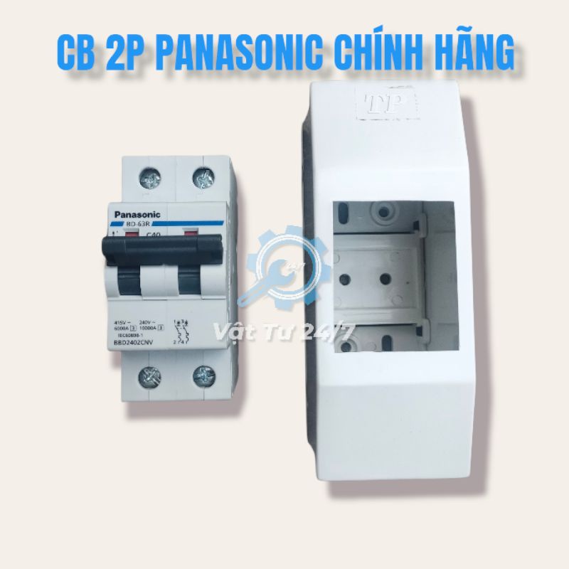 Cầu dao CB tự động Panasonic Atomat loại 2 cực Có Hộp bảo vệ- CB 2 tép 16A 32A 40A 50A 63A ...