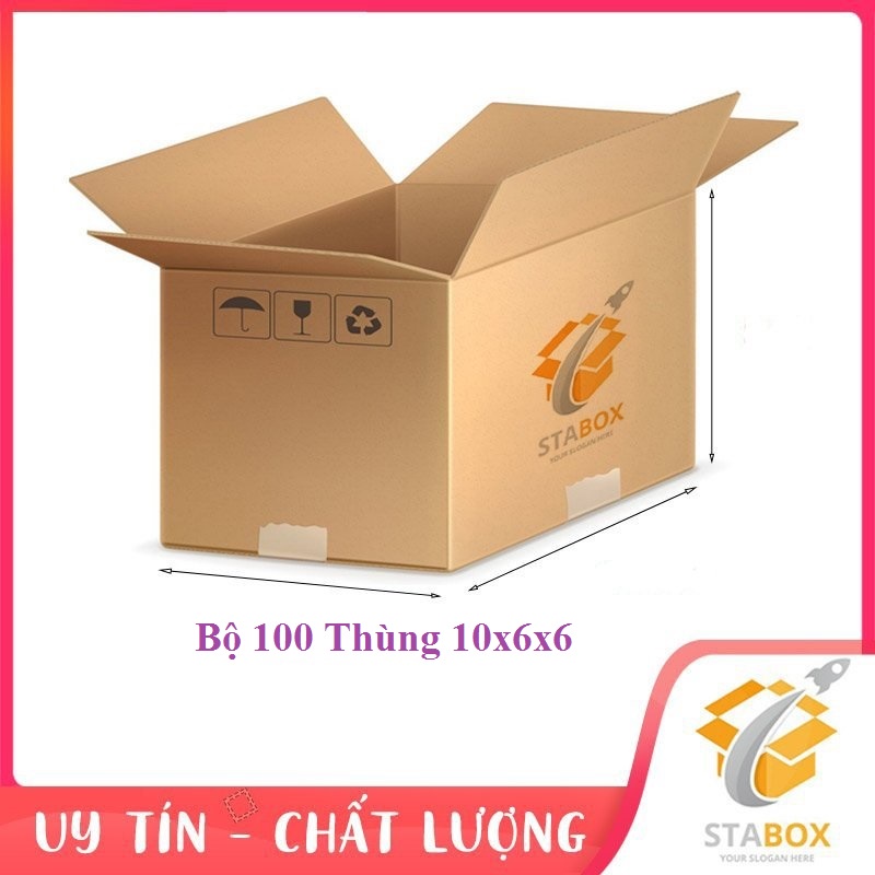 Stabox - Bộ 100 Thùng Carton 10x6x6 Cm Hộp Carton Giá Rẻ | Shopee Việt Nam