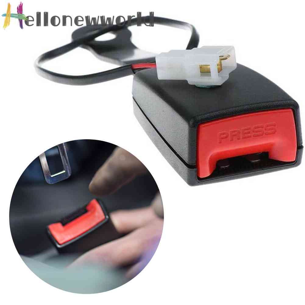 Car Seat Belt Lock Seatbelt Buckle Socket Plug Connector with Warning ...