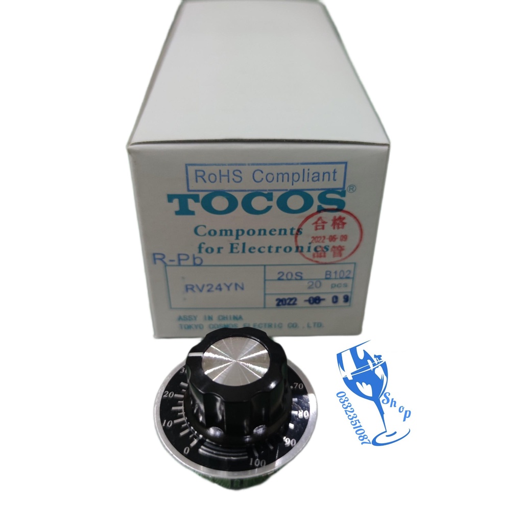 Biến trở tocos Biến trở xoay Chiết áp tocos RV24YN 20S 1K 10K 100K 5k ...
