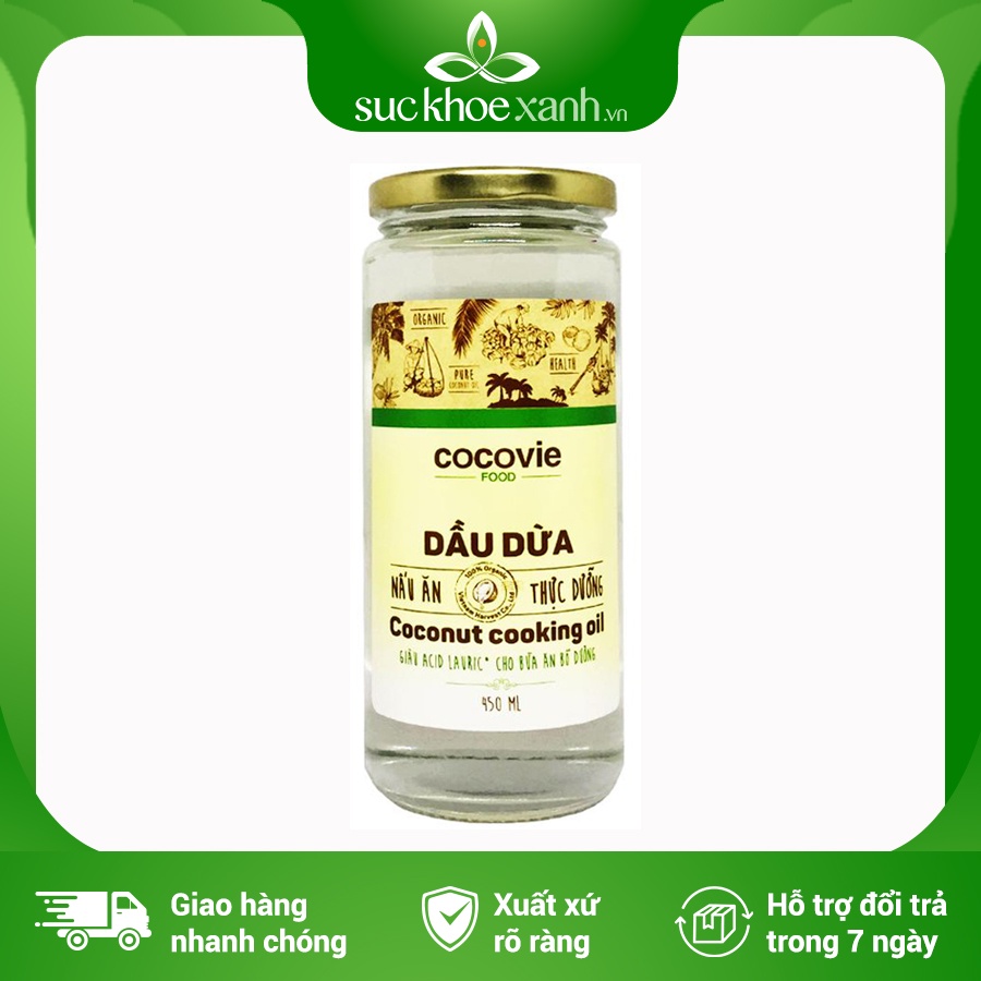 Dầu dừa hữu cơ thực dưỡng Cocovie - Chai 450ml - Hàng chính hãng ...