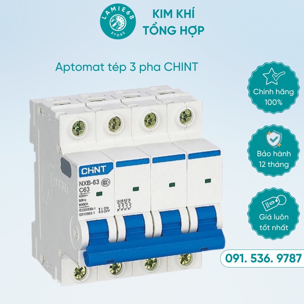 Át tép 3 pha Chint ⚡ CAM KẾT CHÍNH HÃNG ⚡ Aptomat MCB NXB-63-10A/16A/20A/32A/40A/63A | Shopee ...