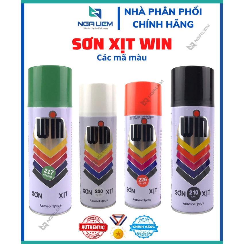 Sơn xịt WIN Spray Đủ Màu (400ml) [Hàng chính hãng nhà sản xuất ...